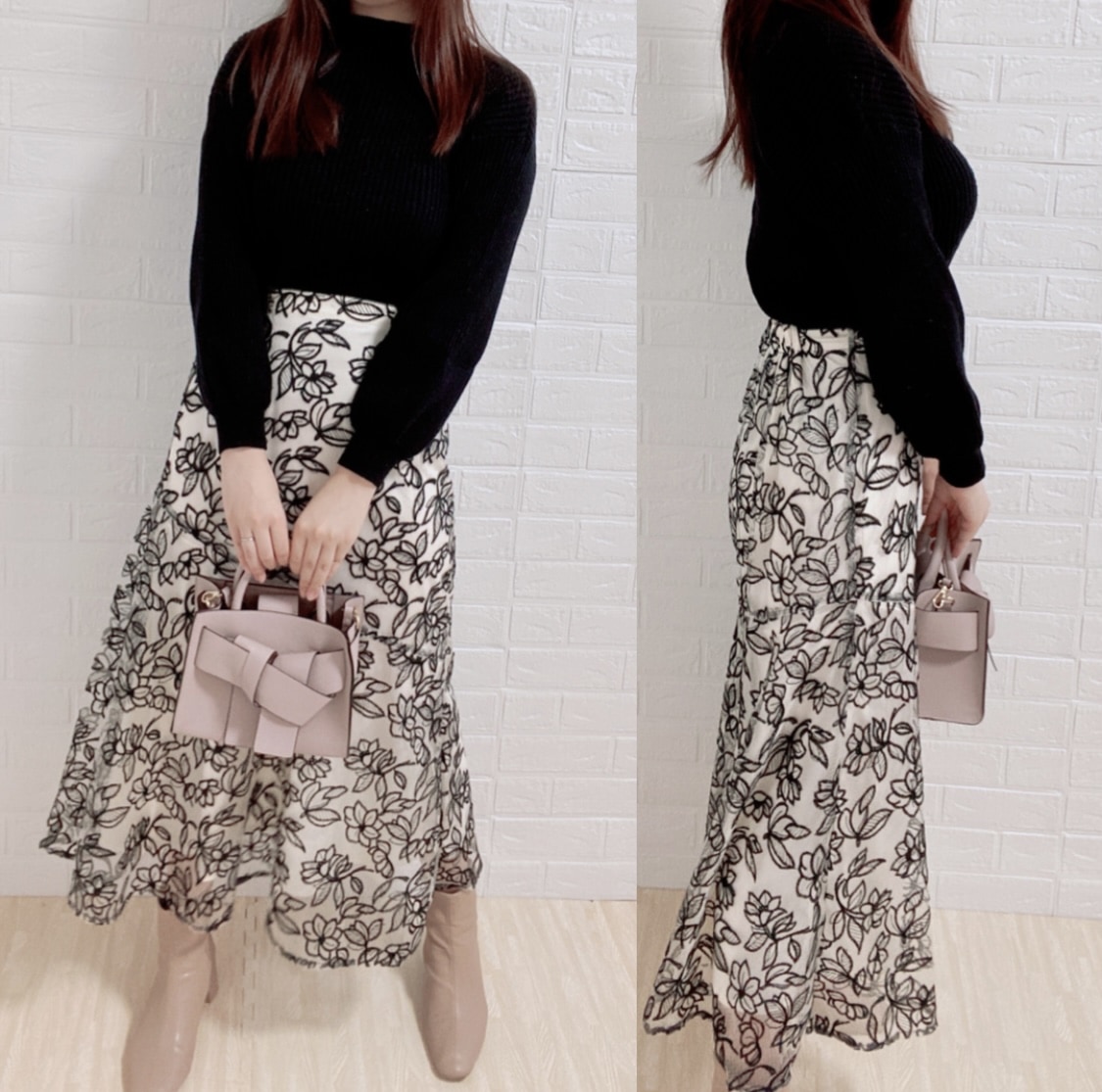 今から秋本番まで着れる【GRL】花柄マーメイドスカート – lamire [ラミレ]