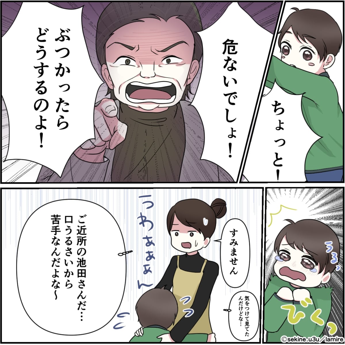 カートを押していた子どもをご近所さんが大説教！？号泣する息子…→男性の“神フォロー”に助かった…！ – lamire [ラミレ]